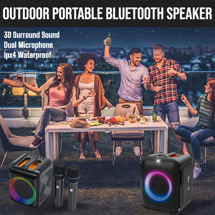 Bluetooth Speaker Outdoor Portable Speaker with Lights Square Dance ...