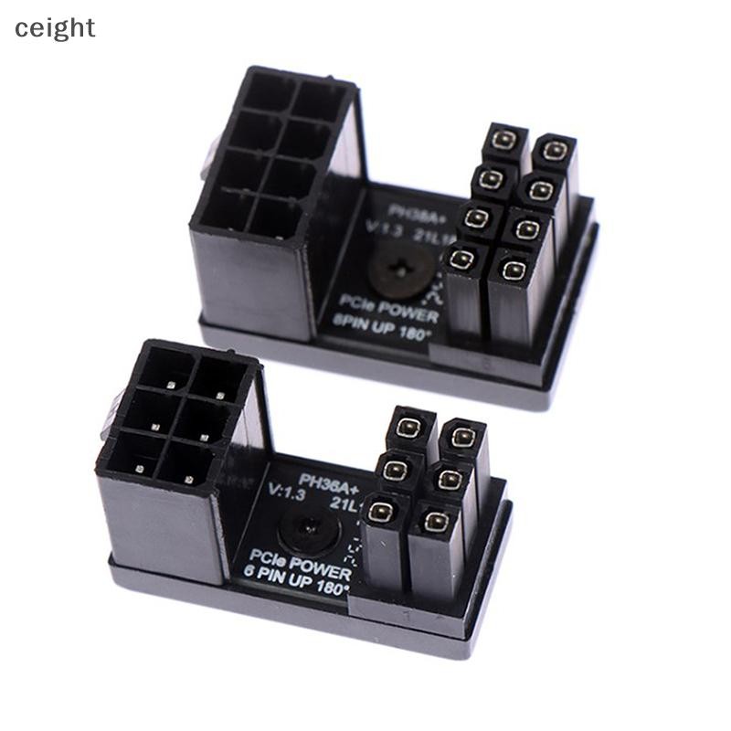 [ceight] 8pin Female Power Gpu Power 180 Degree Angled Graphics Video ...