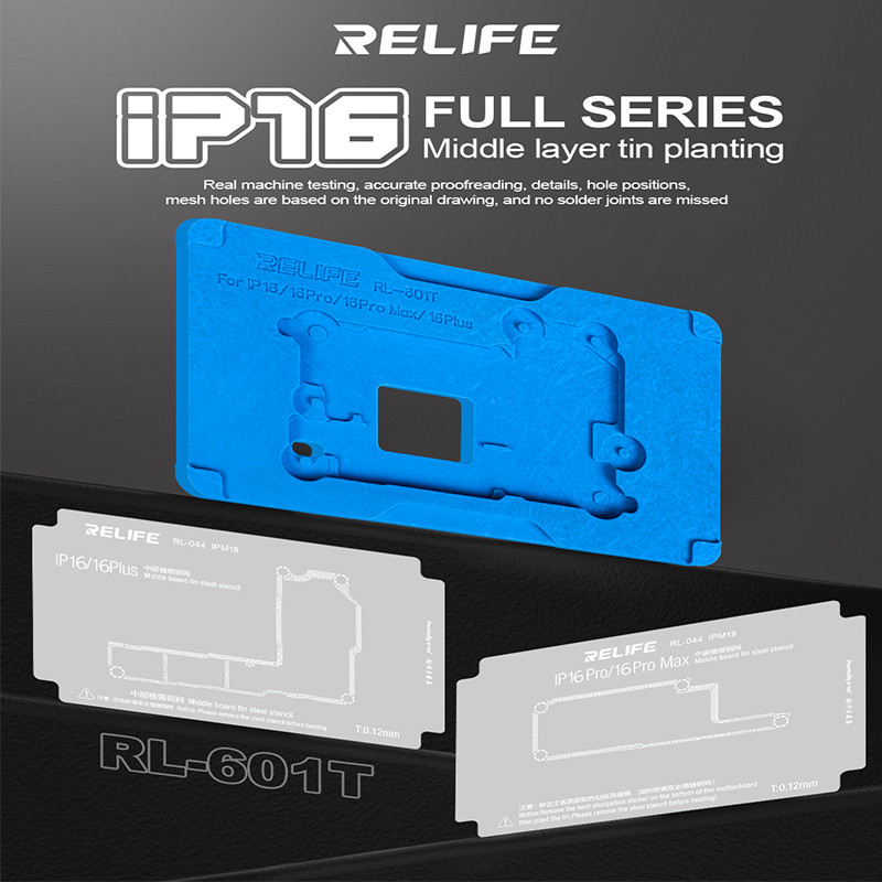 RELIFE RL-601T BGA Reballing Fixture for 16 16plus 16pro 16pm ...