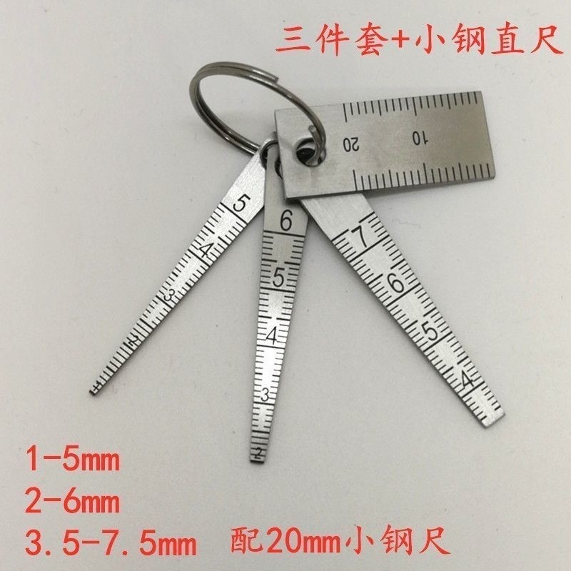 Stainless Steel Gap Gauge Precision Tapered Ruler Wedge-Shaped Feeler ...
