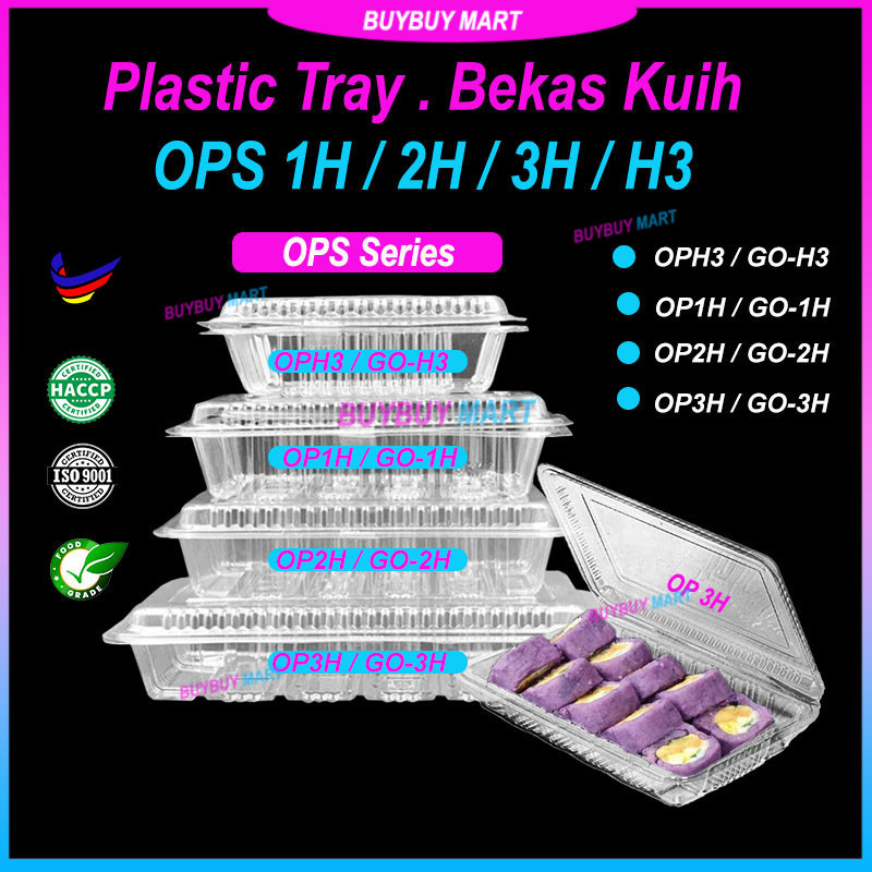 OPS - OP1H - 100pcs BENXON Plastic Tray [ 100pcs± ] Bakery Disposable ...
