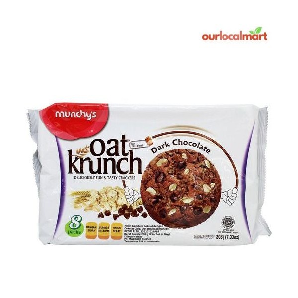 Munchy's Oat Krunch Crackers Dark Chocolate 208g | Shopee Malaysia