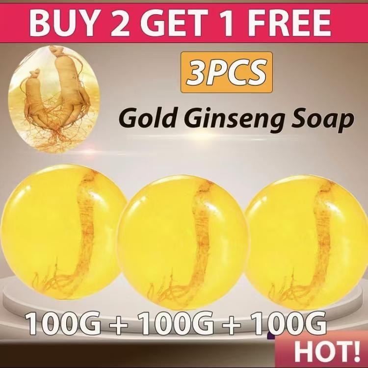Ginseng Extract Soap, Korean Style, 4K Gold, Organic Essential Oil ...