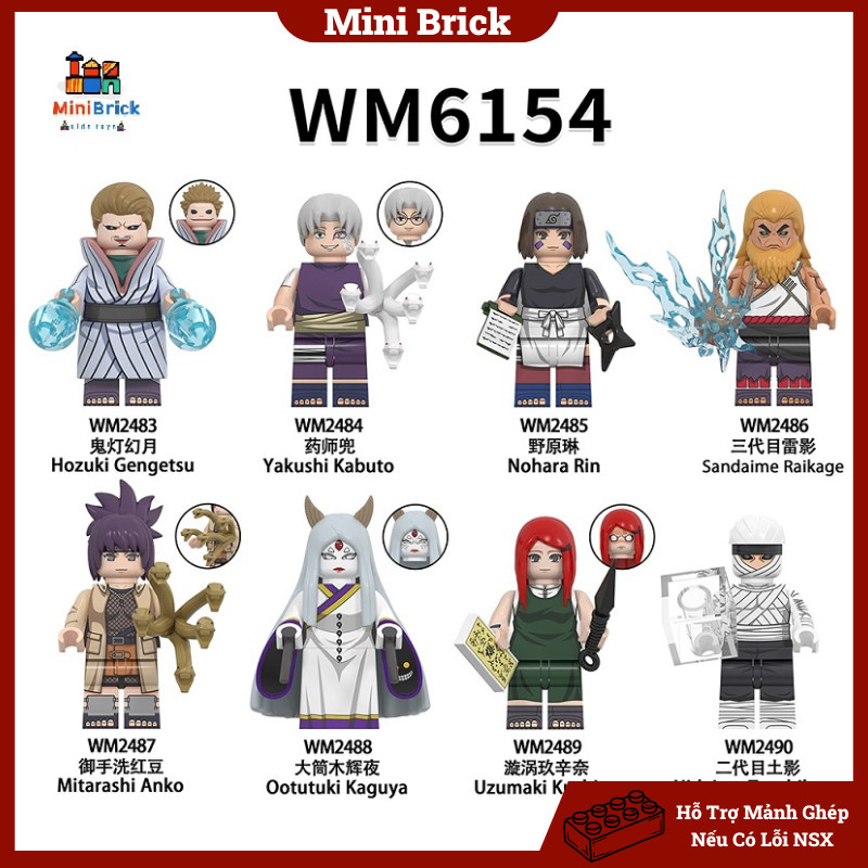 Naruto Assembled Minifigures anime manga Naruto Model Kushina Kaguya ...