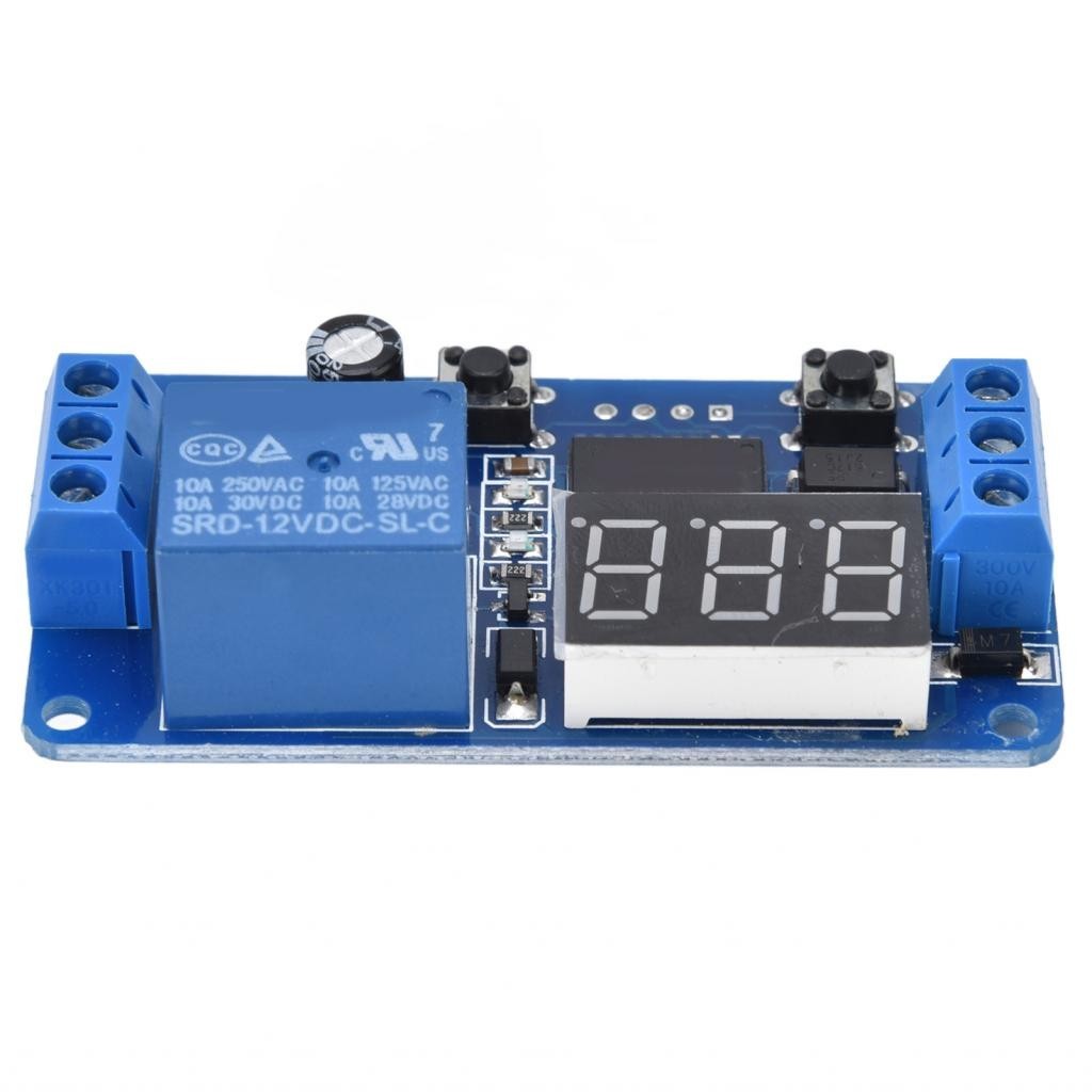 Superparis 12V Time Control Switch Intermittent Infinite MCU Cycle Timing Relay Module with LED ...