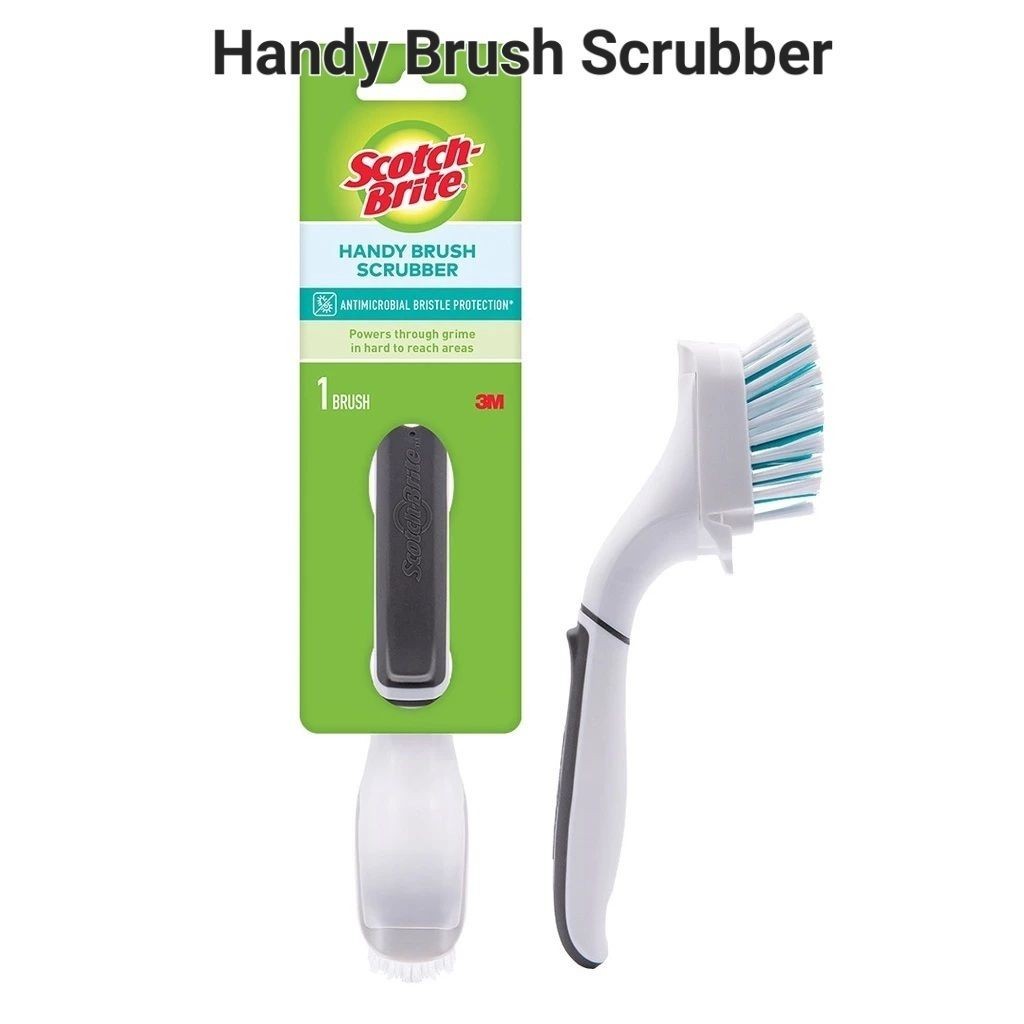 3M Scotch-Brite Handy Brush Scrubber, Non-Scratch Bristles, 1 pc/pack, For cleaning floors ...