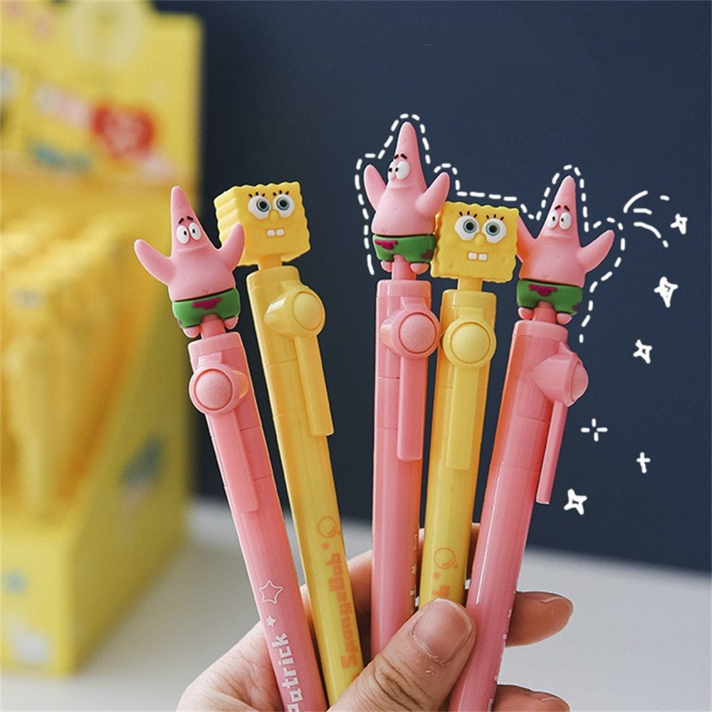 Cartoon Spinning Pen Rotating Rabbit Spongebob Kt Cat Doll Student Cute ...