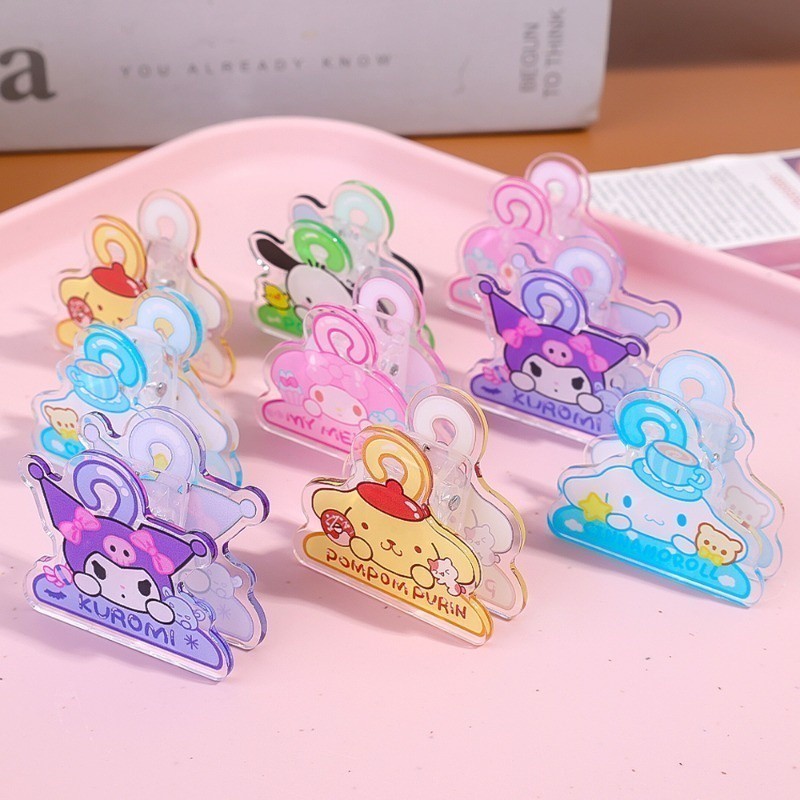 Cute cartoon Sanrio double-sided binder clips-multifunctional notes ...