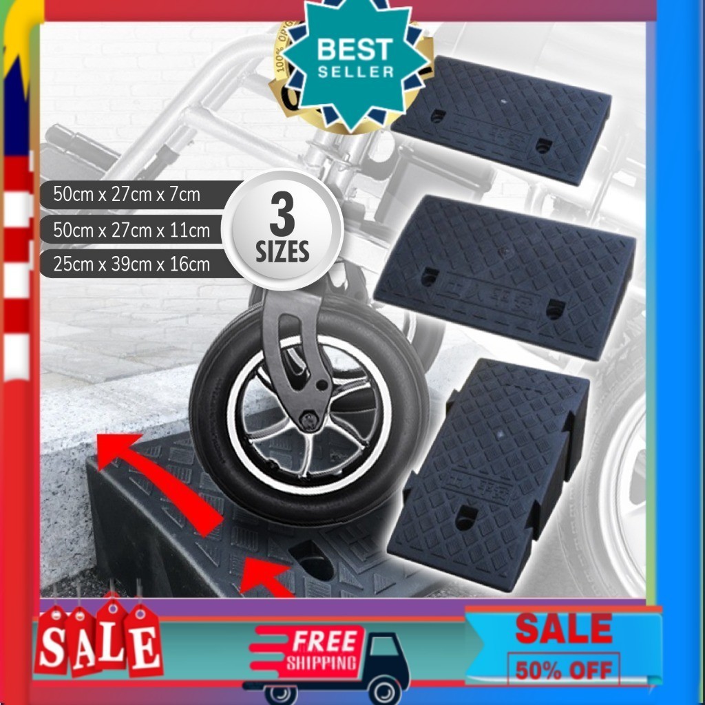 THE SHOP KL Car Mobility Wheelchair Bike Heavy Duty Threshold Ramp Kerb Ramp Mat Road Side ...
