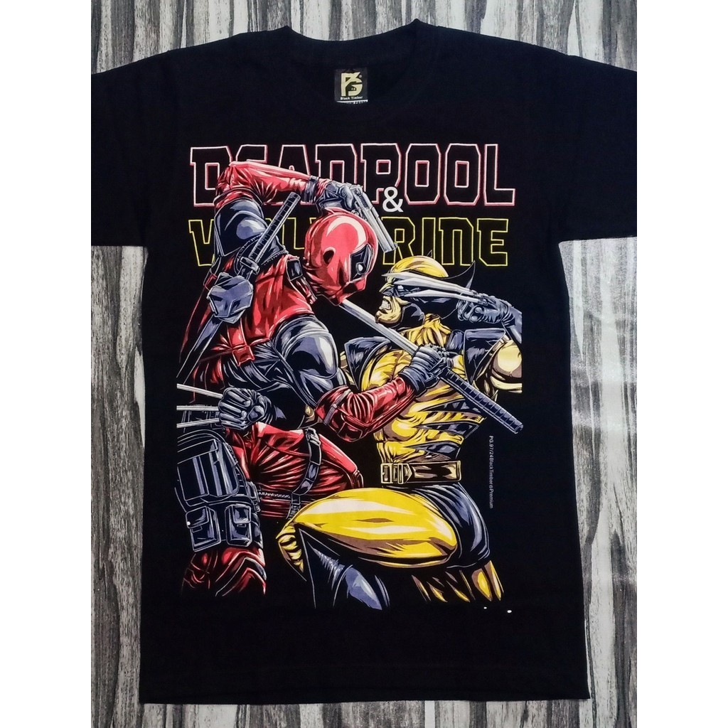 PG97 DEADPOOL VS WOLVERINE ORIGINAL PREMIUM GRADE BLACK TIMBER COTTON T ...