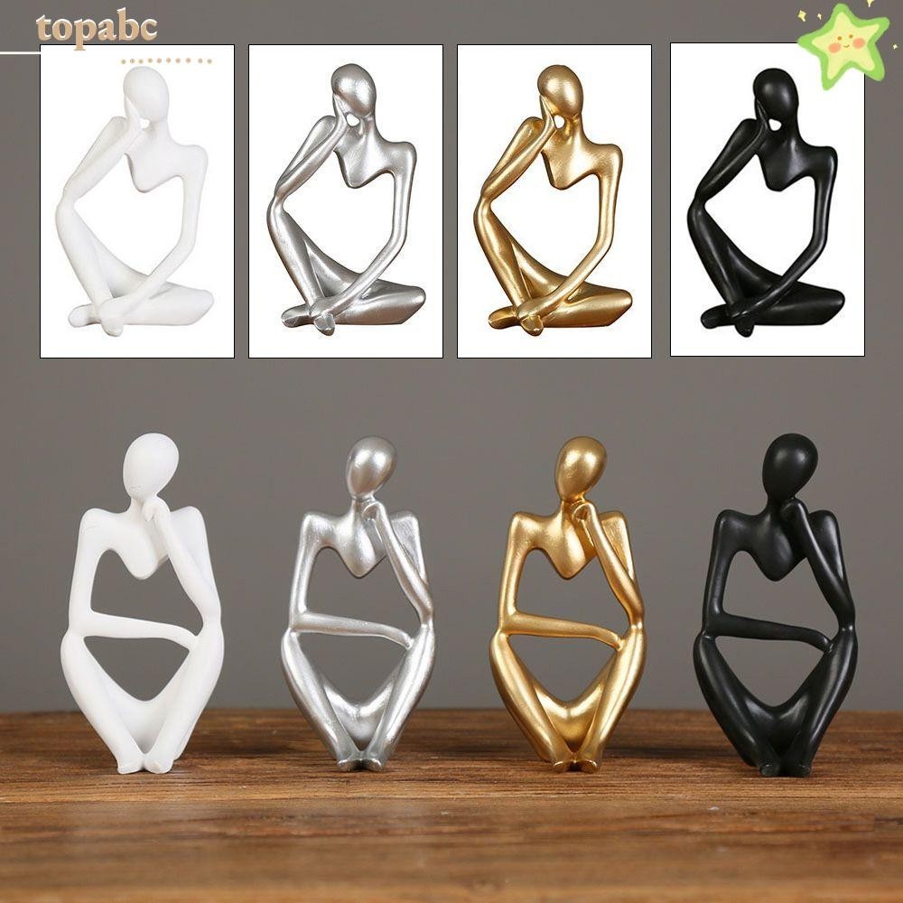 TOPABC The Thinker Statue Art Miniature Figurines Home Office Decor ...