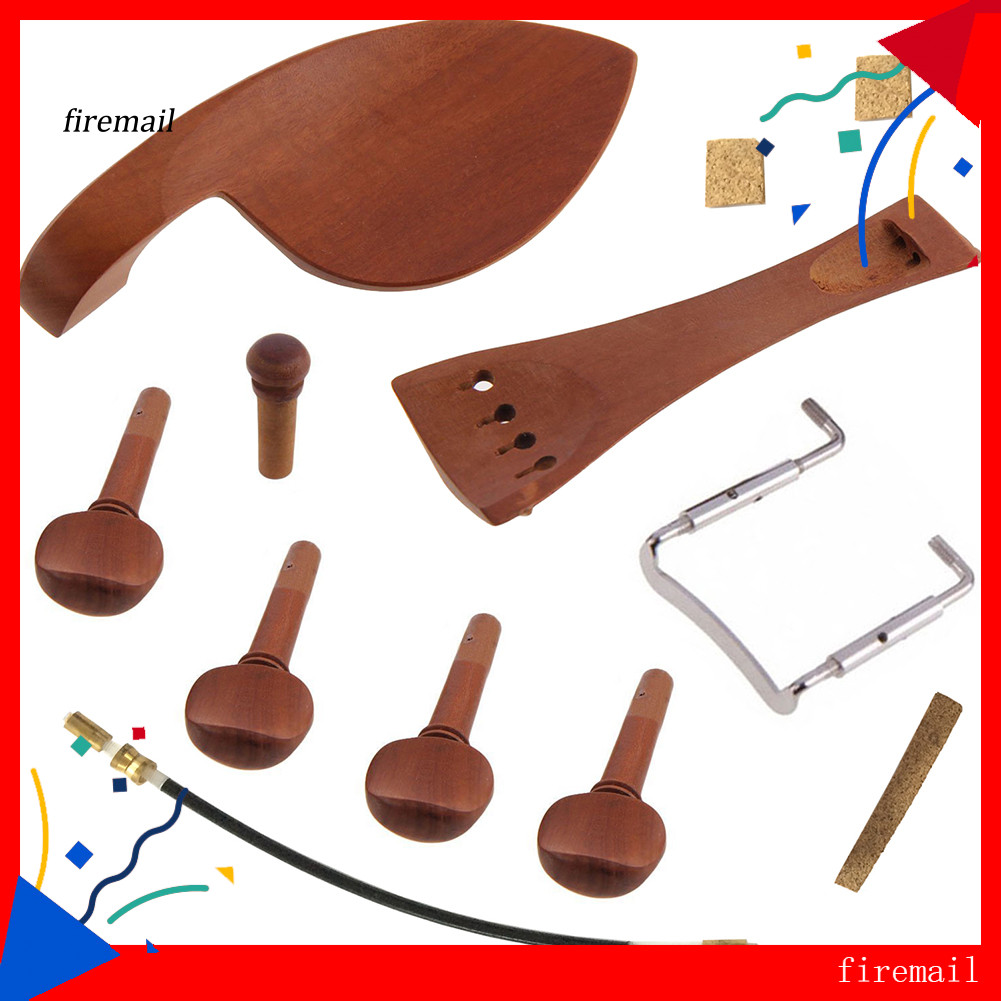 [FM] 12Pcs 4/4 Violin Fiddle Tuning Pegs Endpin Tailpiece Fittings ...
