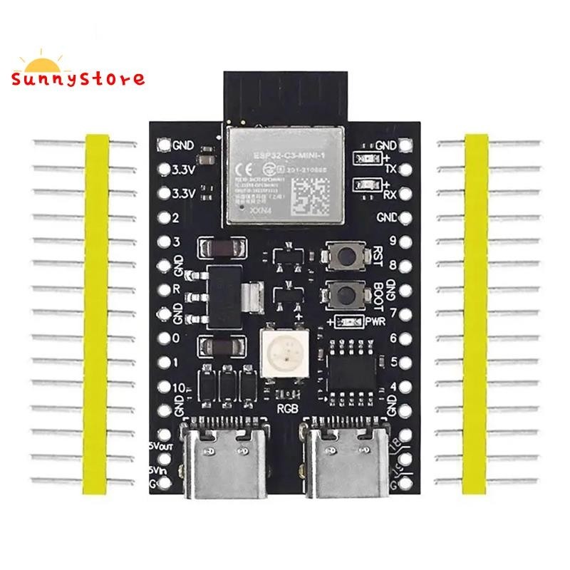 Esp32 C3 Development Board Dual Type C Wifi Bluetooth Ble50 Devkitm 1 Core Board Esp32c3 Module 