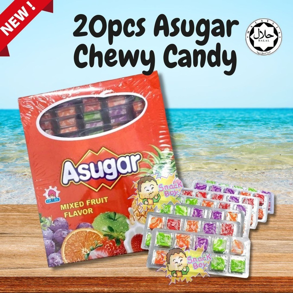 20pcs Asugar Mixed Fruit Flavor Chewy Candy / Sugus | Shopee Malaysia