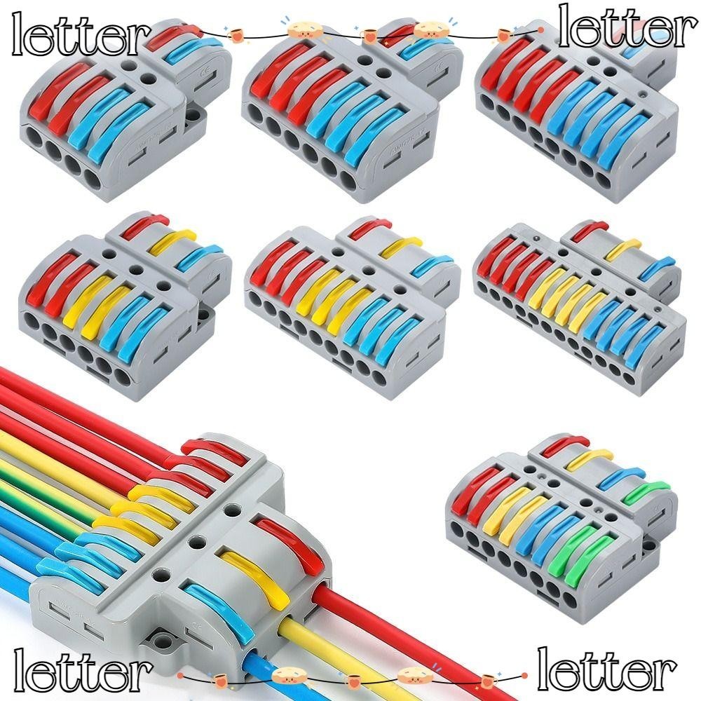 LETTER Wire Connector, Universal Compact Mini Quick Terminal Block ...