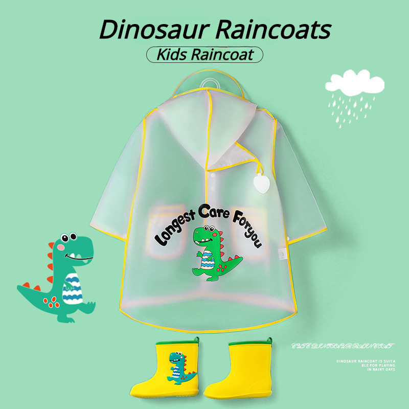 Cheerful Mario 90-130cm Baby Rain Jackets Boys&Girls Dinosaur&Unicorn ...