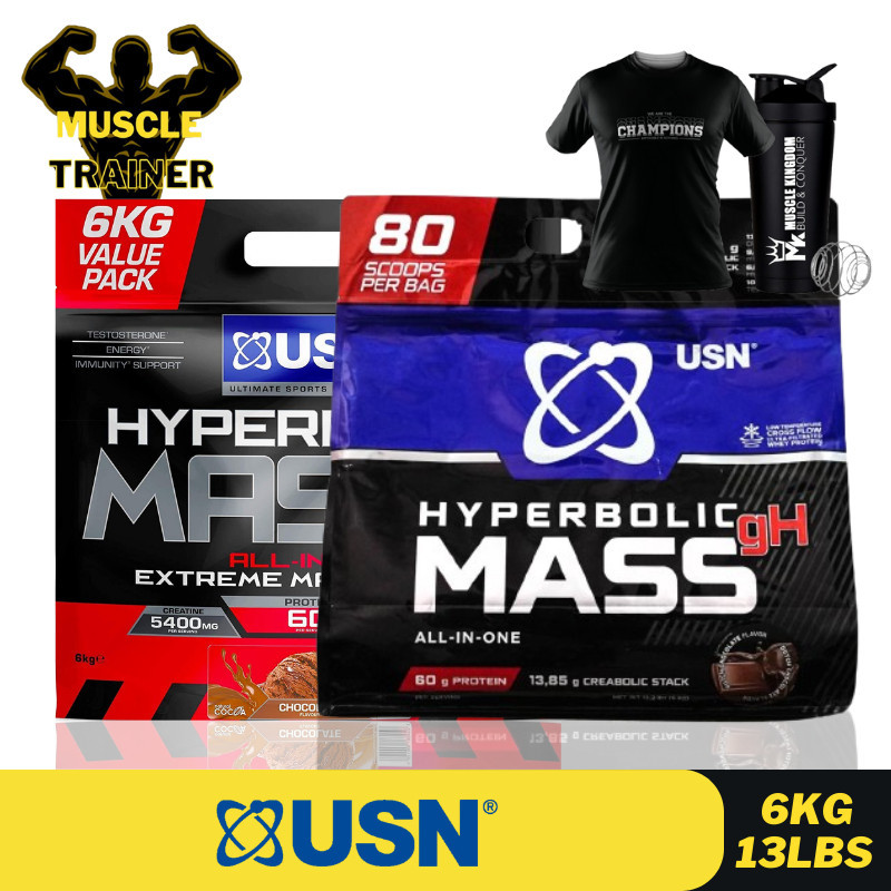 USN Hyperbolic Mass gH Extreme Weight Gainer Protein Mass Protein Susu ...