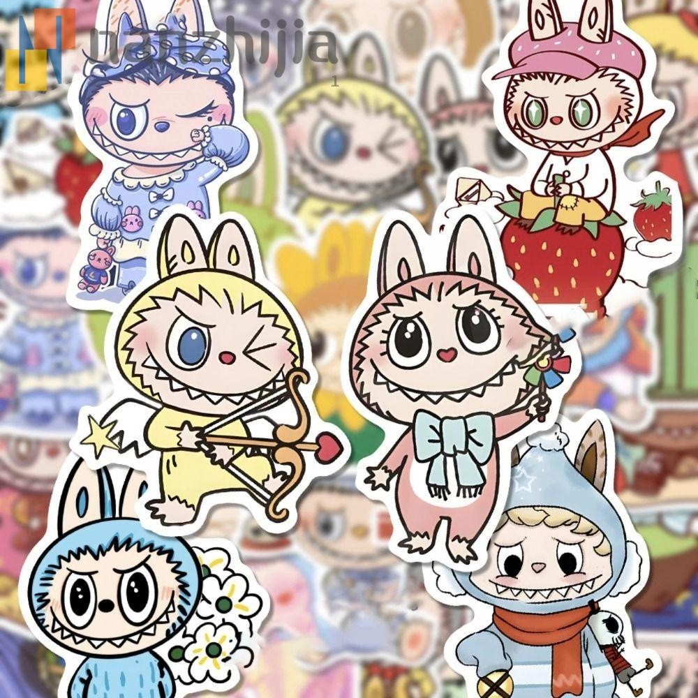 NANZHIJIA 53PCS Graffiti Labubu Decals, Kawaii Cartoon Labubu Stickers ...