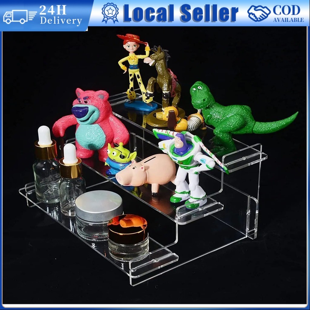 Acrylic Figure Display Stand Ladder Display Rack Storage Showcase ...