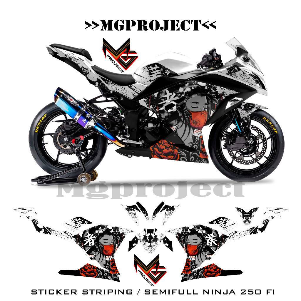 Ninja fi 30, striping kawasaki ninja 250 fi geisha motif, ninja fi 250 ...