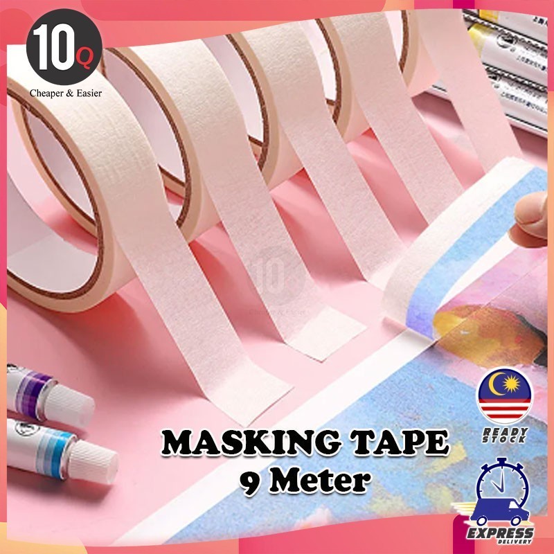 10Q Masking Tape Easy Tear Off Removable Drawing Tape Crepe Tape Paper ...
