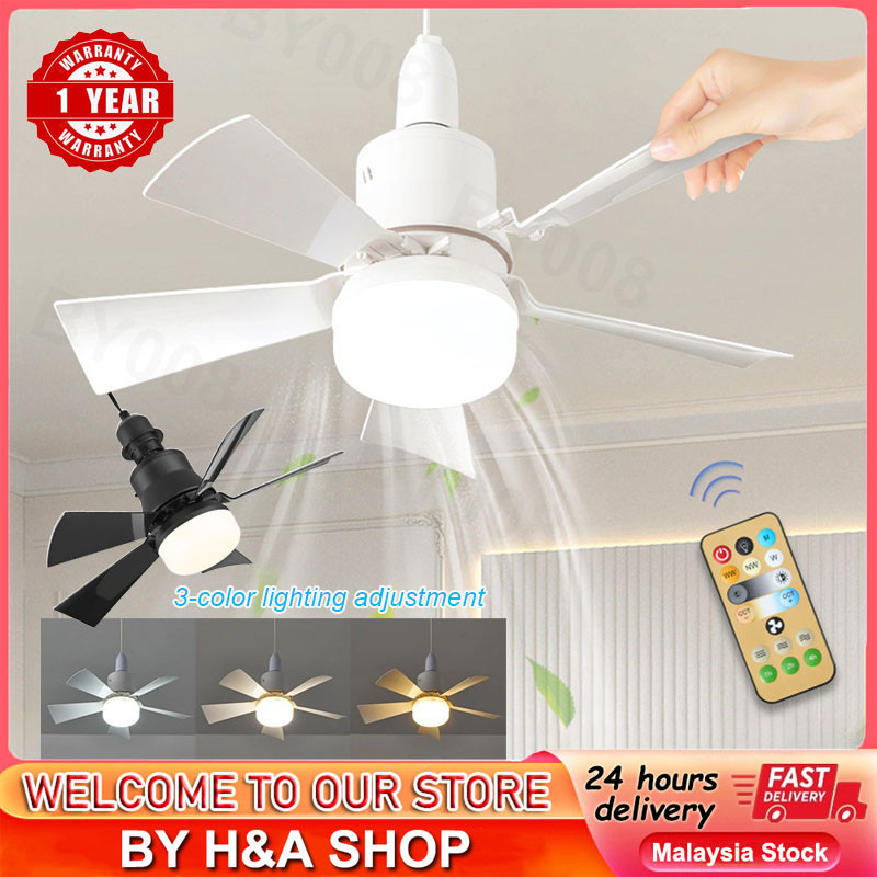 LOCAL!!! NEW E27 Ceiling Fan Light 30W Wireless Remote Control Led ...