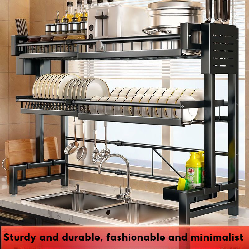 Kitchen Shelf Sink Retractable Countertop Dishes Storage Top ...