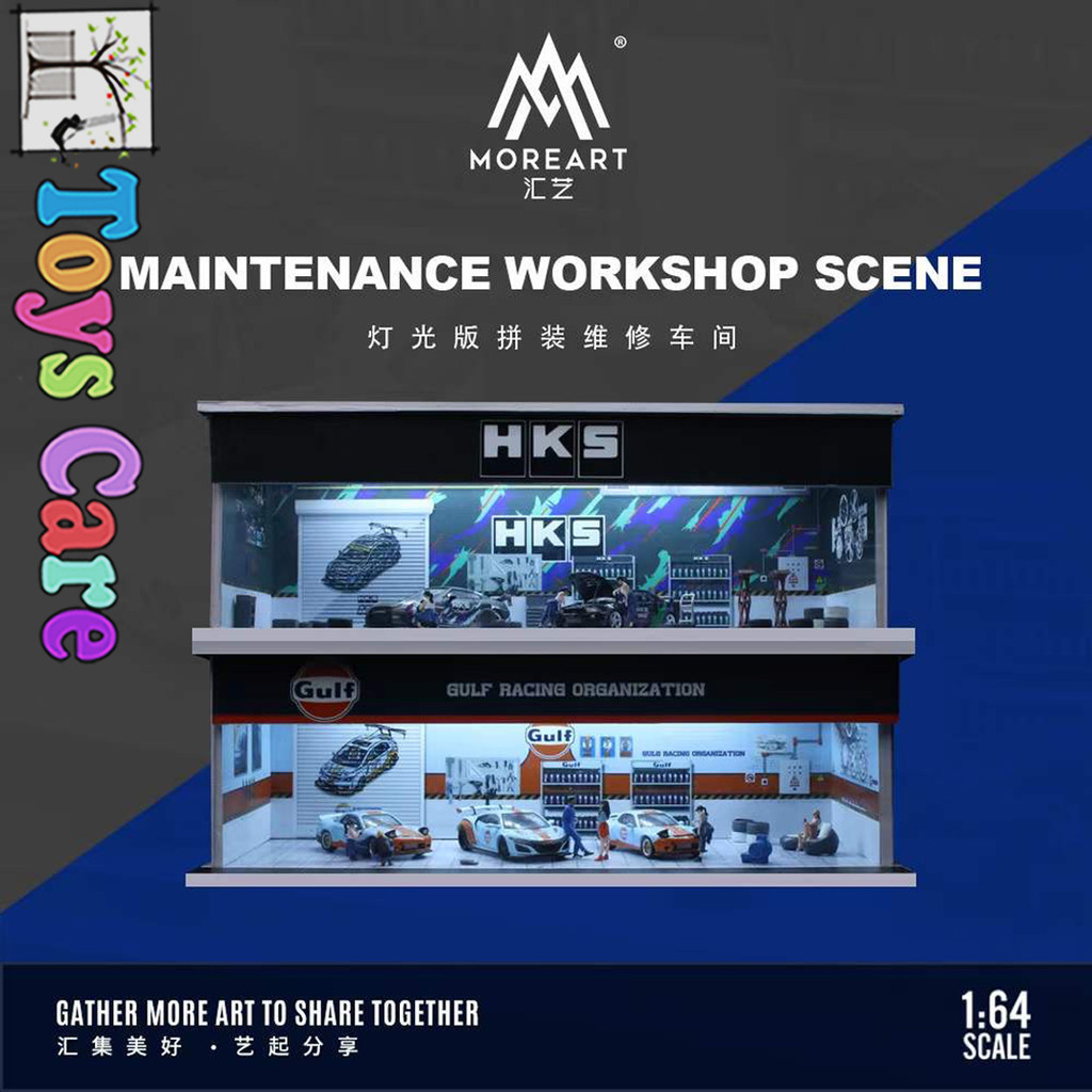 More ART DIORAMA DIECAST GULF RACING x HKS MAINTENANCE WORKSHOP SCENE ...