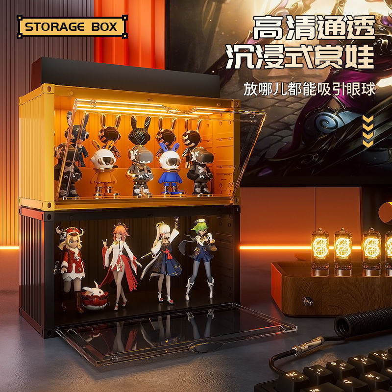 Container with Light Mystery Box Display Stand Storage popmart popmart ...