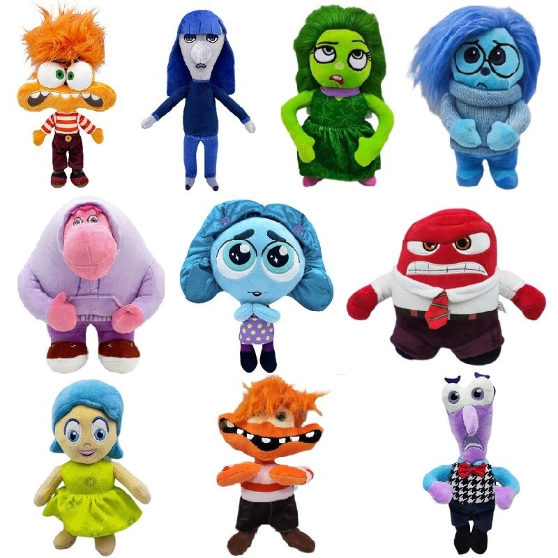 Inside Out 2 Plush Toys Sadness Joy Fear Disgust Anger Cartoon Stuffed ...