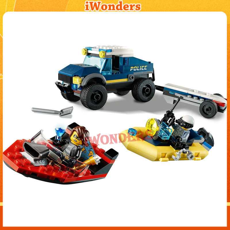 City Series Plus Minifigure Elite Police Boat Transport Educational ...