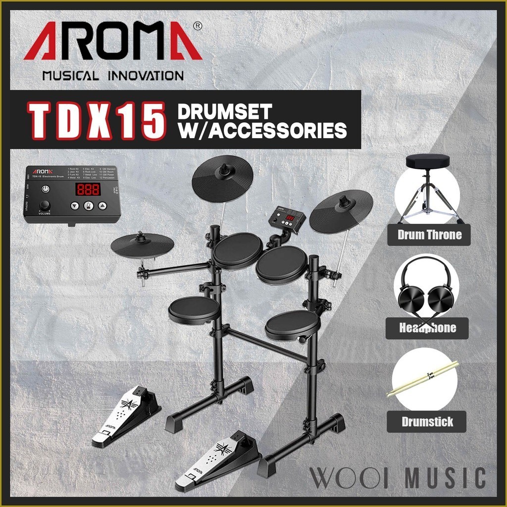 Aroma TDX15 Electronic Drum / Digital Drum / Drum Set | Shopee Malaysia