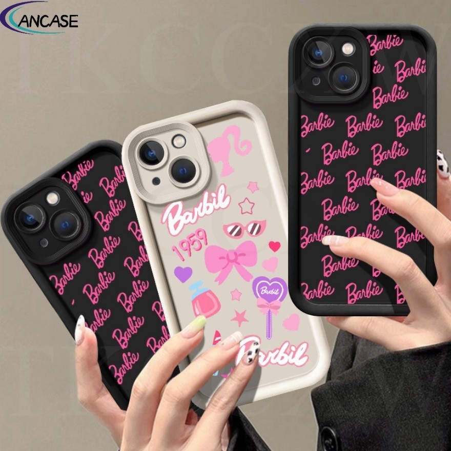 Creativity Letter Graffiti Cute Barbie Phone Case Compatible for iPhone ...
