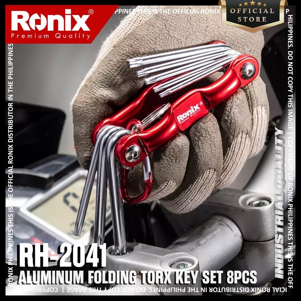 Ronix RH-2041 Aluminum Folding Torx Key Set 8Pcs Small torx set contains all of the smaller ...