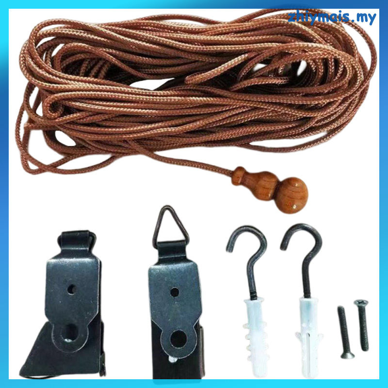 Kit Drapes Curtain Accessories Complete Lifter Pull Roller Blind Retro ...