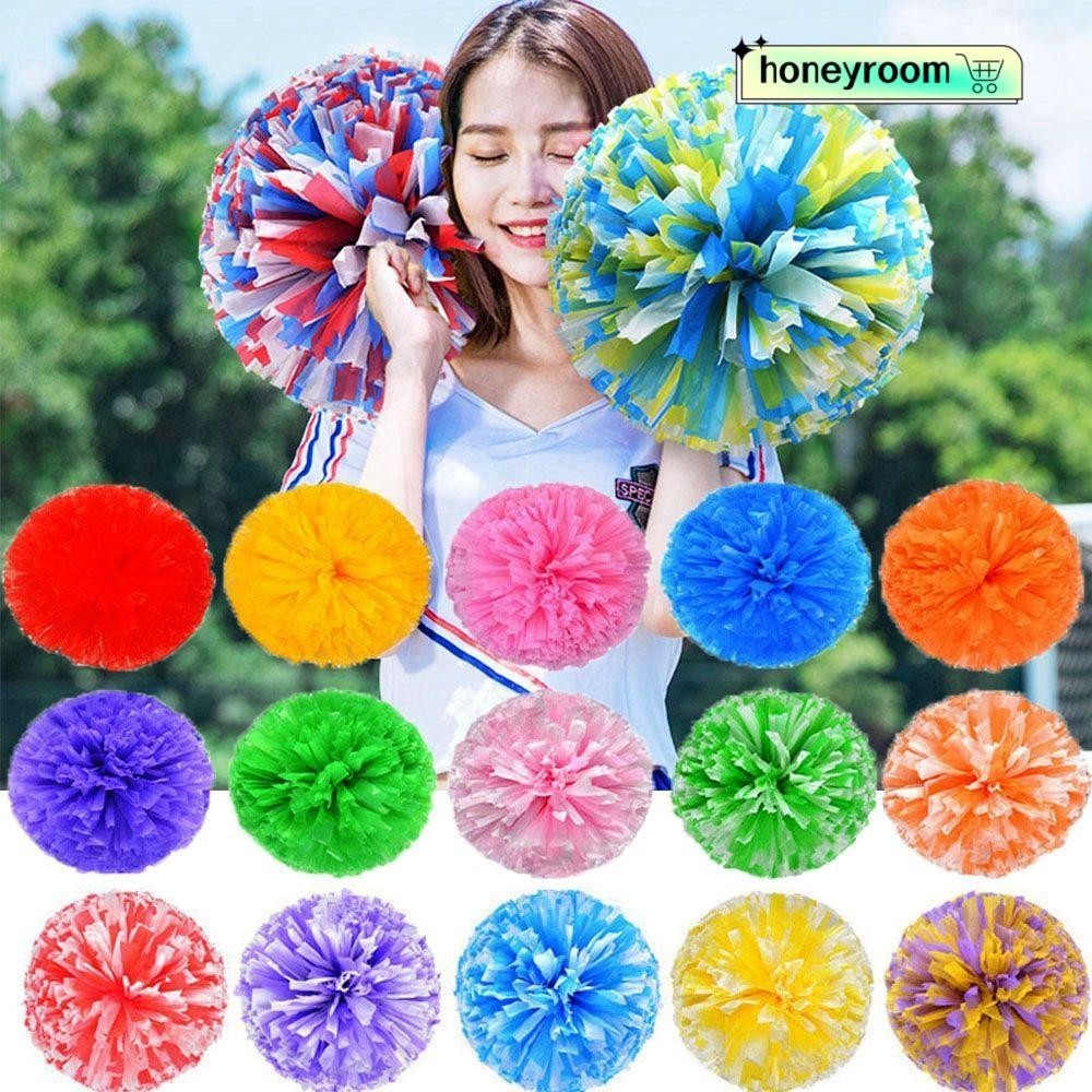 HONEYROOM Cheerleader Pom Poms Dress Costume Fancy Double hole handle ...
