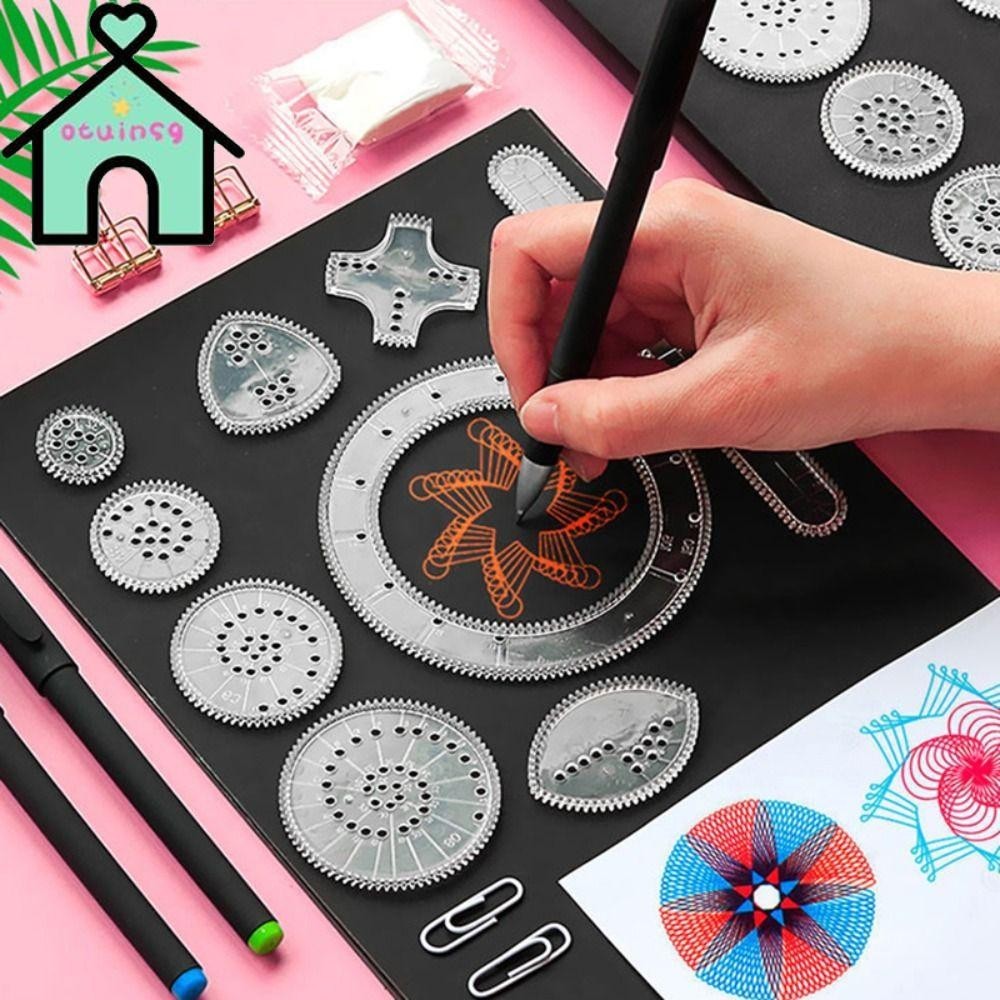 OTUINSG 5/12/22PCS Drawing Toys Set, Special Shaped Plastic Spirograph ...