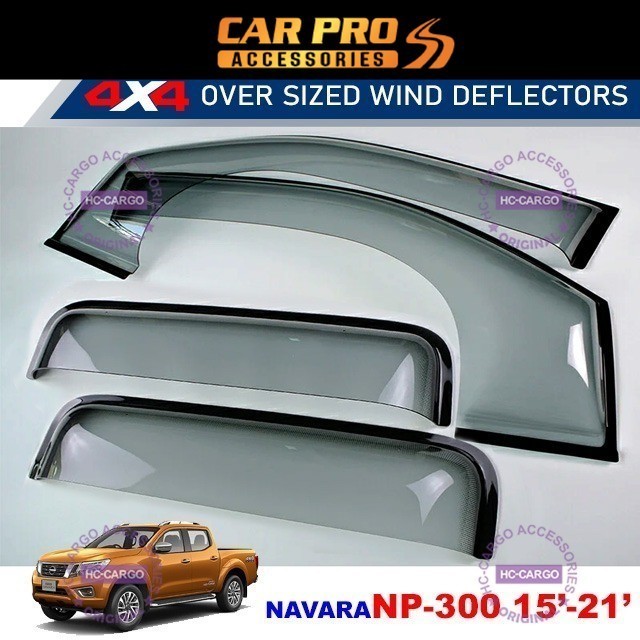 Nissan Navara NP300 2015 - 2021 Super Extra Large Size Jumbo Door Visor ...