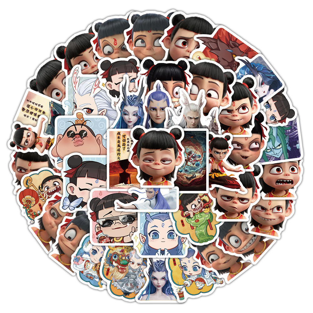64PCS Multiple Styles Cartoon Anime Nezha Movie Graffiti Stickers for ...