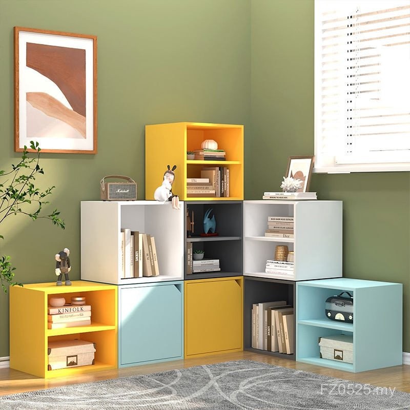 Floor Locker Combination with Door Storage Free Bookshelf Small Cabinet ...