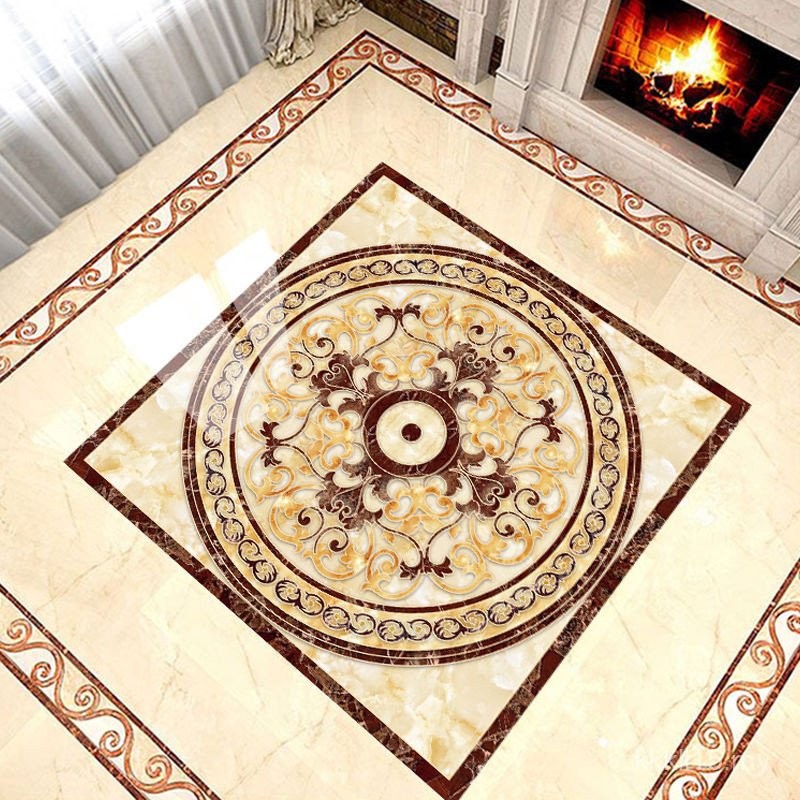 Living Room Floor Entrance Floor Stickers Imitation Marble Floor ...