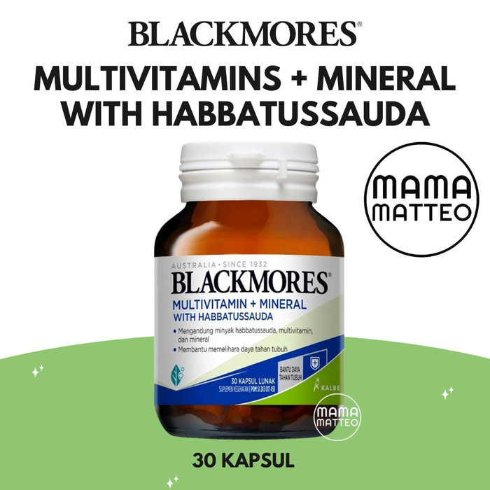 Blackmores Multivitamins + Minerals with Habbatussauda 30 Capsules ...