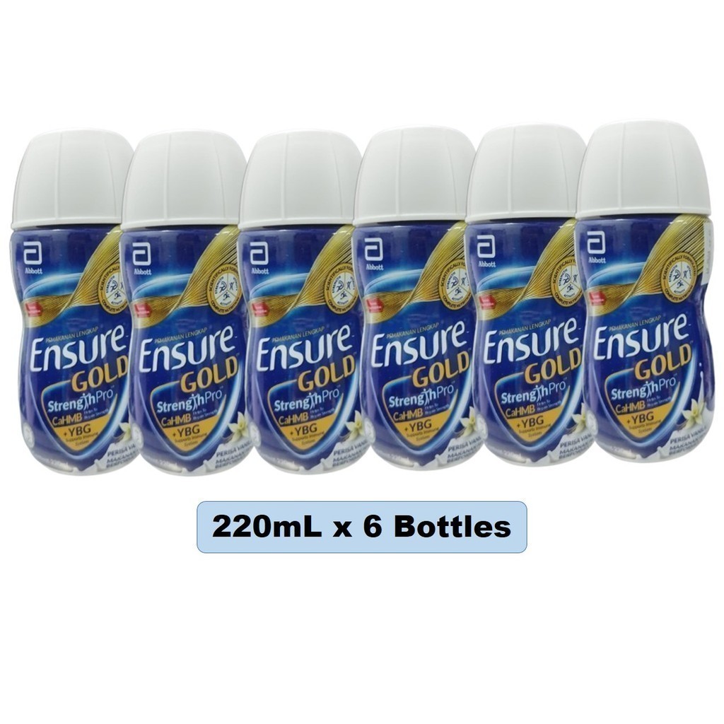 PROMO Abbott Ensure Gold Vanilla Flavour 220ml Strength Pro x 6 bottles EXP:06/2025 [ CAHMB ...
