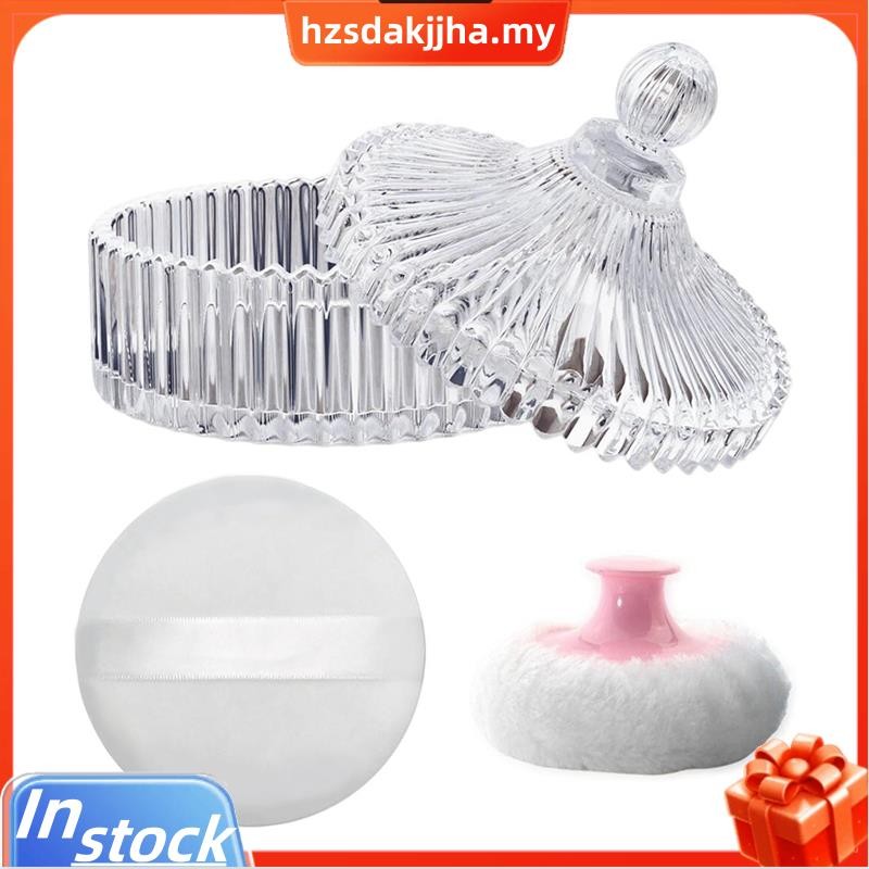 Body Powder Puff and Container Set , Dusting Powder Puff for Women Baby ...