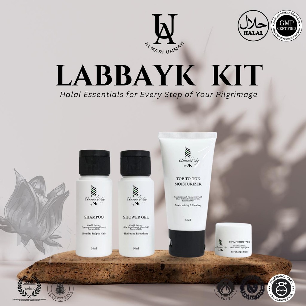 Labbayk Kit by Ummahway Travel Kit Set Lelaki dan perempuan dalam Ihram ...
