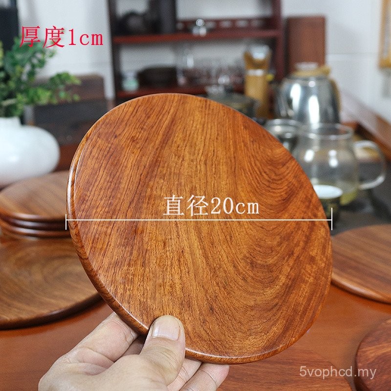 Pad Penebat Haba Kayu Pepejal Isi Rumah Bulat Kayu Merah Burma Rosewood ...