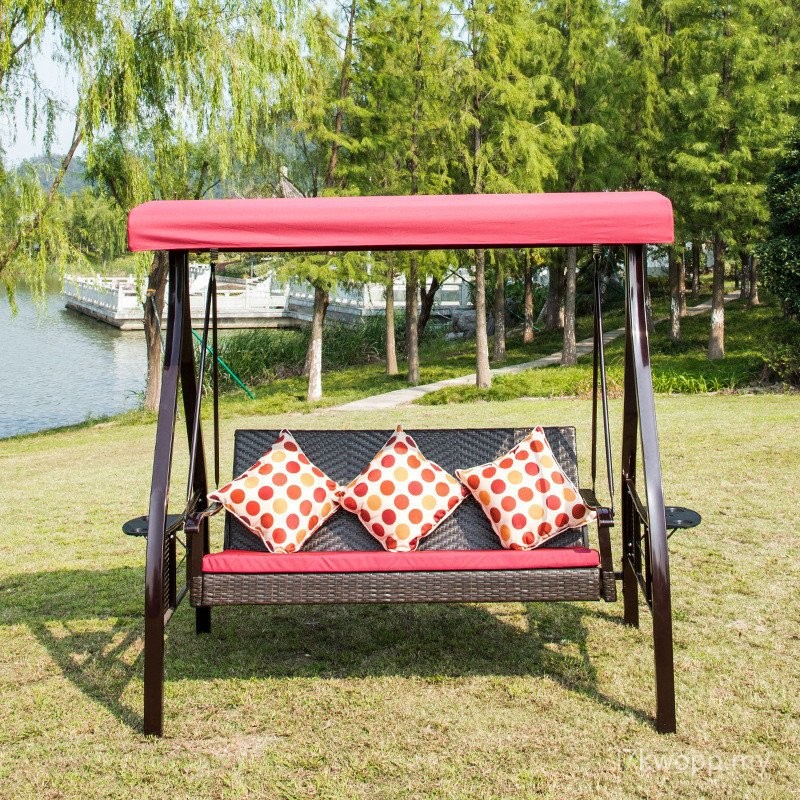 Outdoor Rattan Rocking Chair Swing Chair Courtyard Garden Resort Villa ...