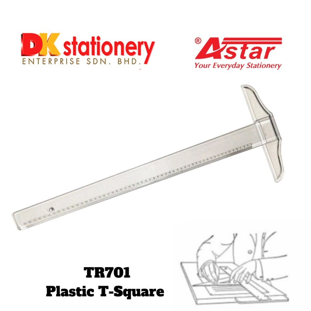 Astar TR-701 T-Square Ruler (24-inch / 60cm) – Acrylic Transparent ...