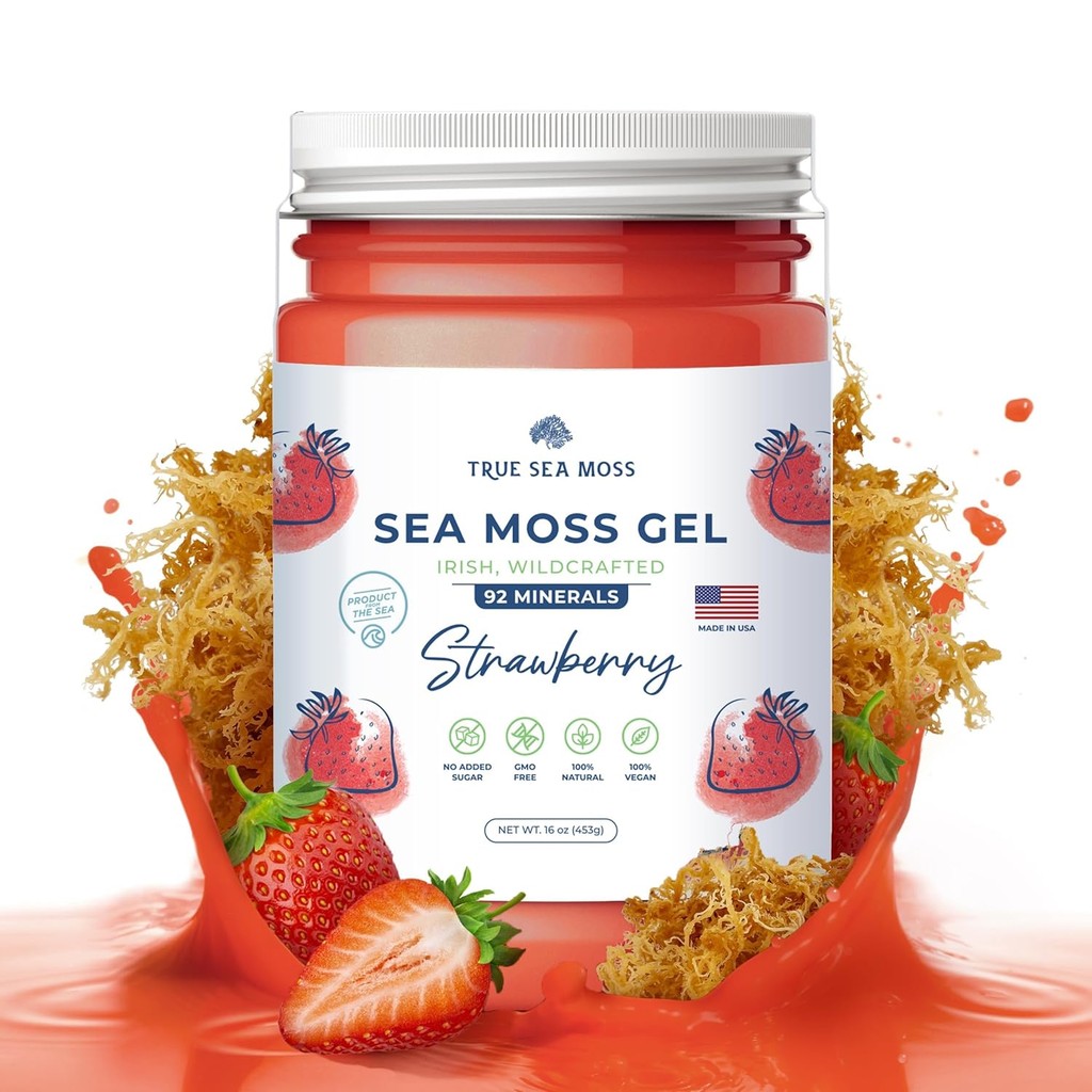 TrueSeaMoss Wildcrafted Irish Sea Moss Gel - Made with Dried Seaweed ...