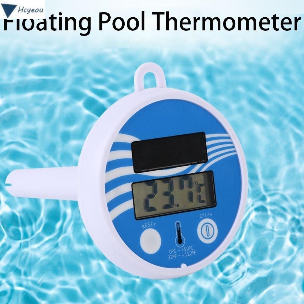 HCYEOU Digital Thermometer, ABS Floating Water Temp Tester, Powered LCD ...